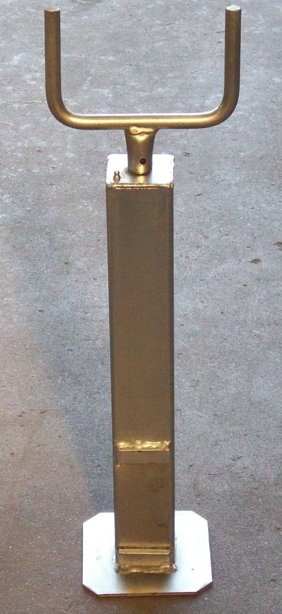 Béquille de remorque avec tube carré 70mm, hauteur de 505 à 825mm ...