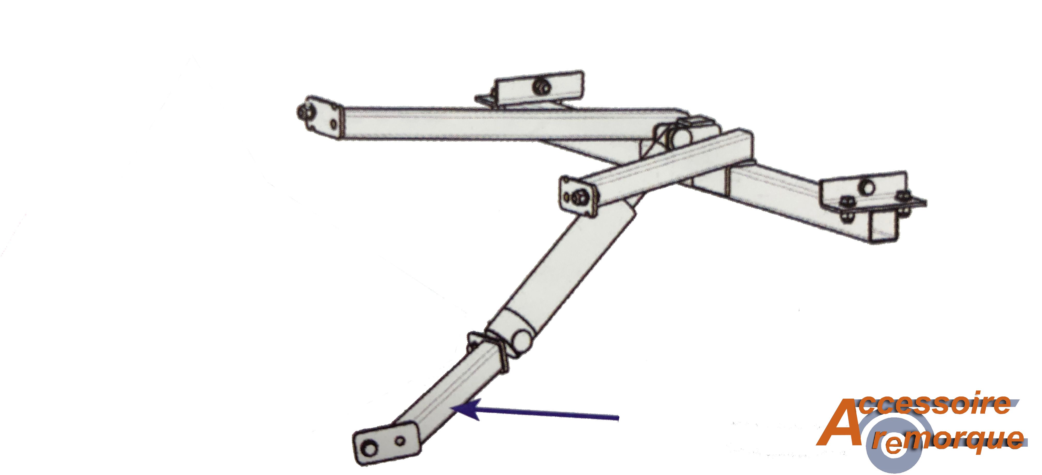 Jambe de force pour remorques LIDER 32750 / 32740 / 32760 - Accessoire ...