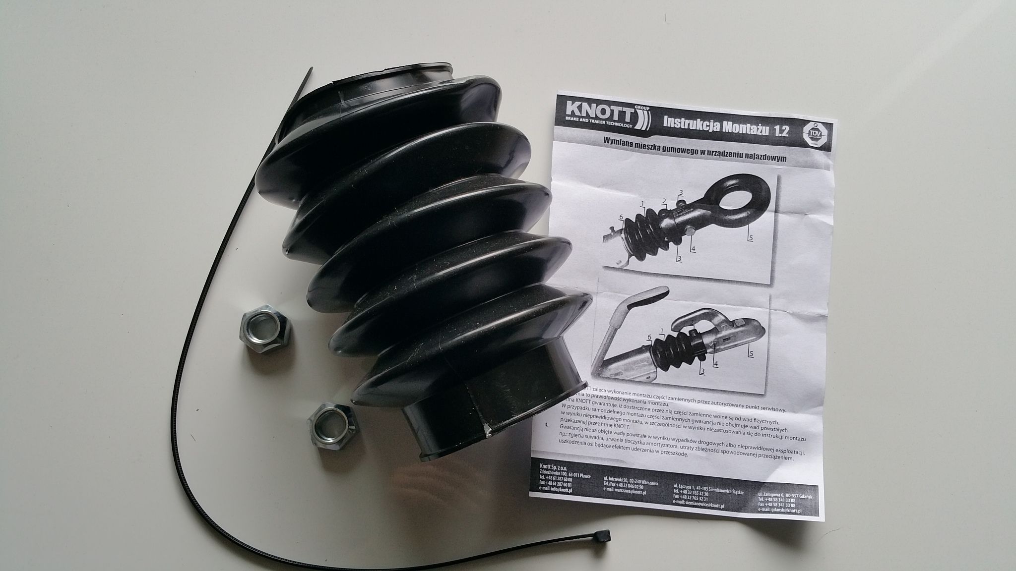 Soufflet de tête d'attelage Knott KFG35 - Accessoire Remorque