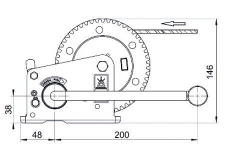 Treuil de halage AL-KO 500 BASIC non freiné manivelle amovible - Avec ...